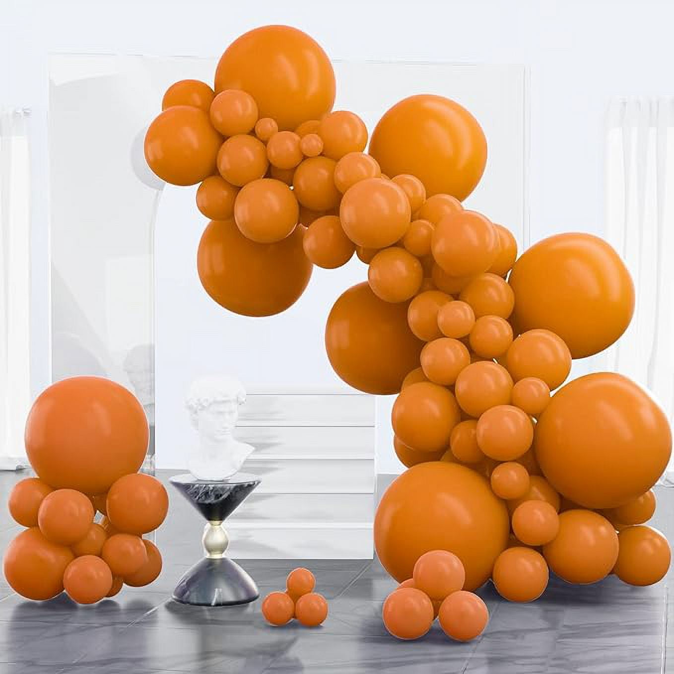 Partywoo Burnt Orange Balloons 100 Pcs Boho Orange Balloons Different