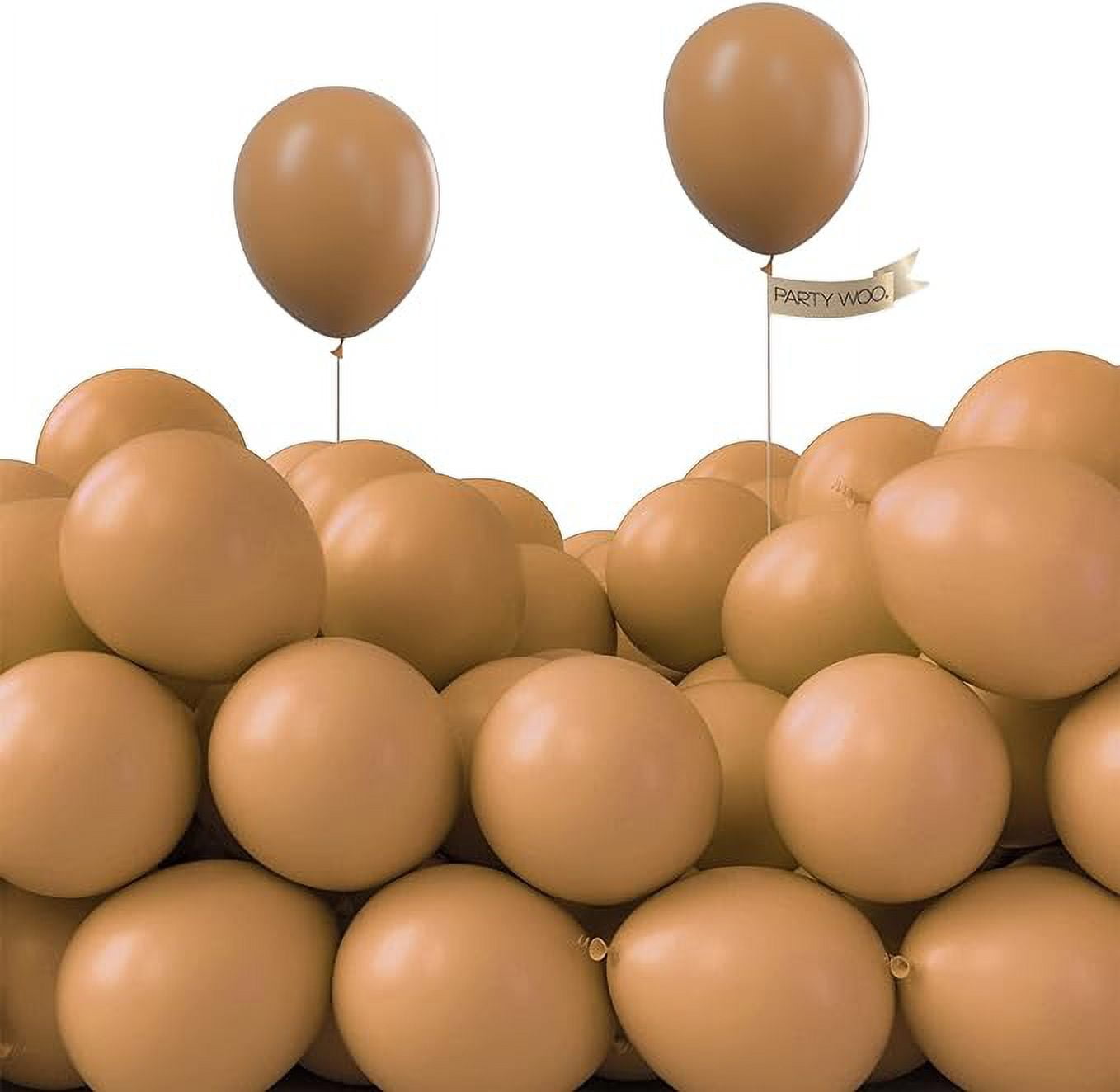 PartyWoo Caramel Brown Balloons, 120 pcs 5 Inch Boho Brown Balloons ...