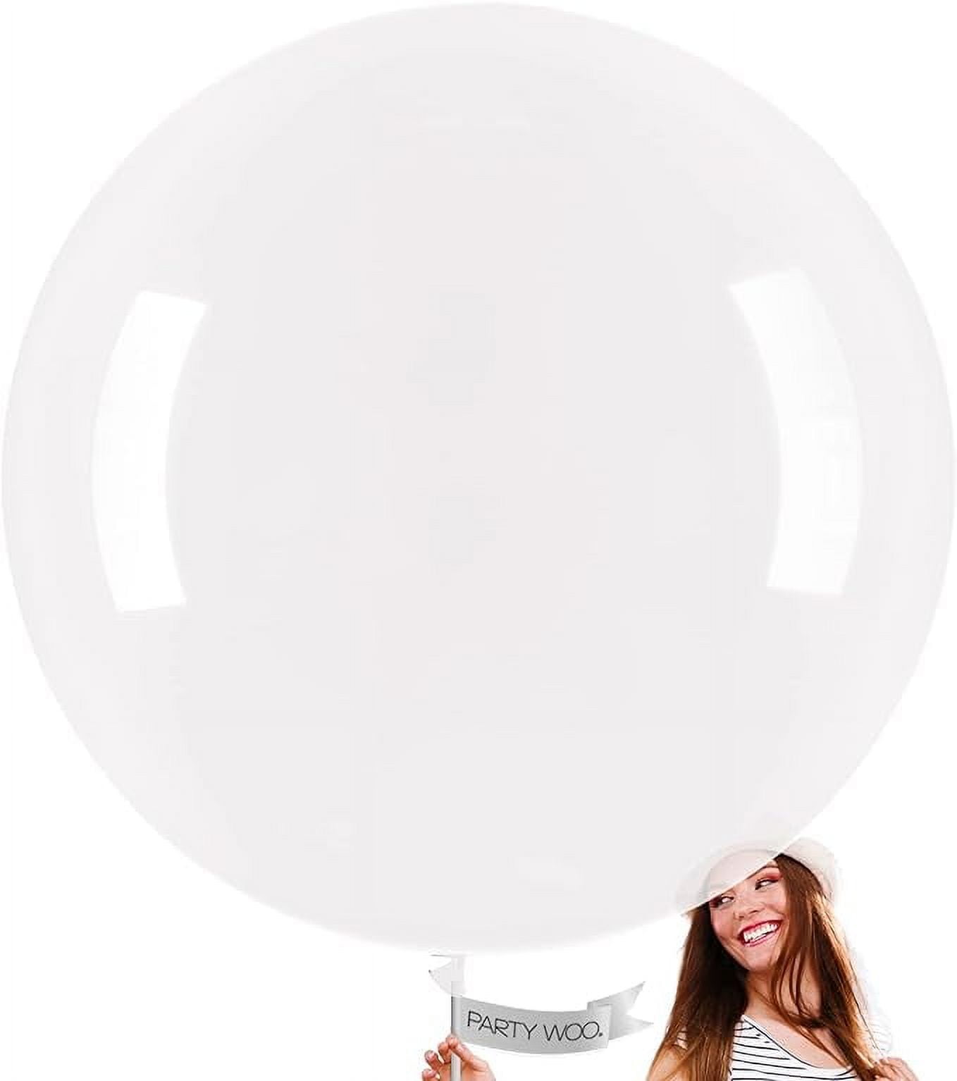 Partywoo 36 Inch Clear Balloons 4 pcs Large Transparent Latex Balloons ...