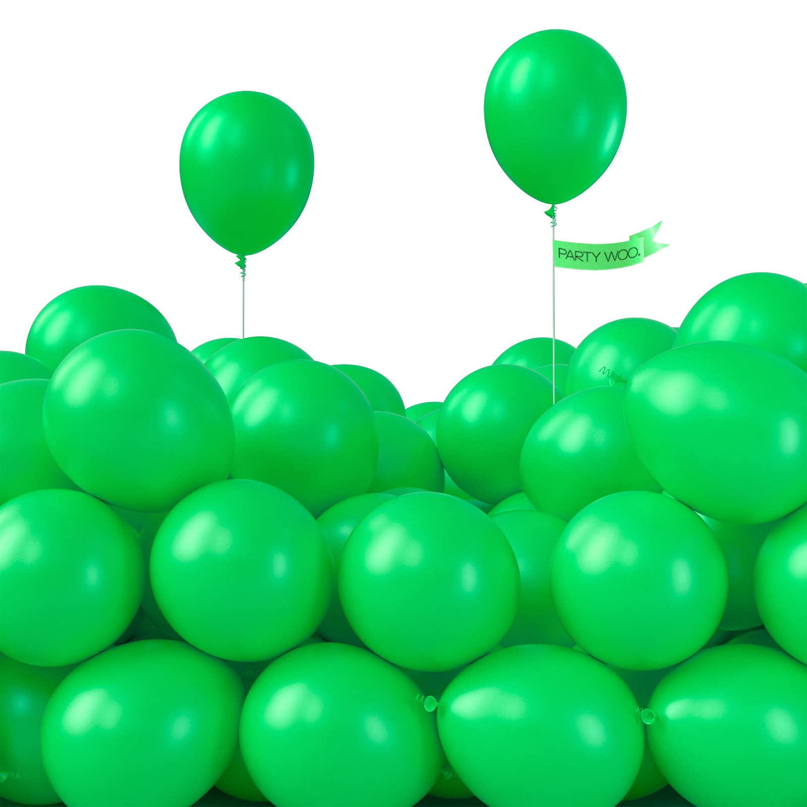 PartyWoo Clover Green Balloons, 120 pcs 5 H2FSDInch Green Balloons ...