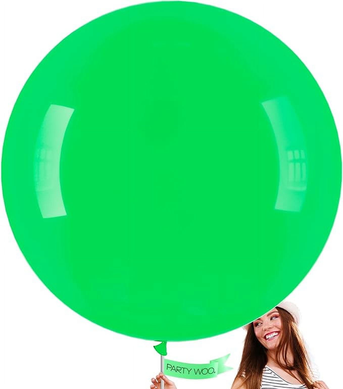 PartyWoo Clover Green Balloons, 4 pcs 36 Inch Large Malachite Green ...