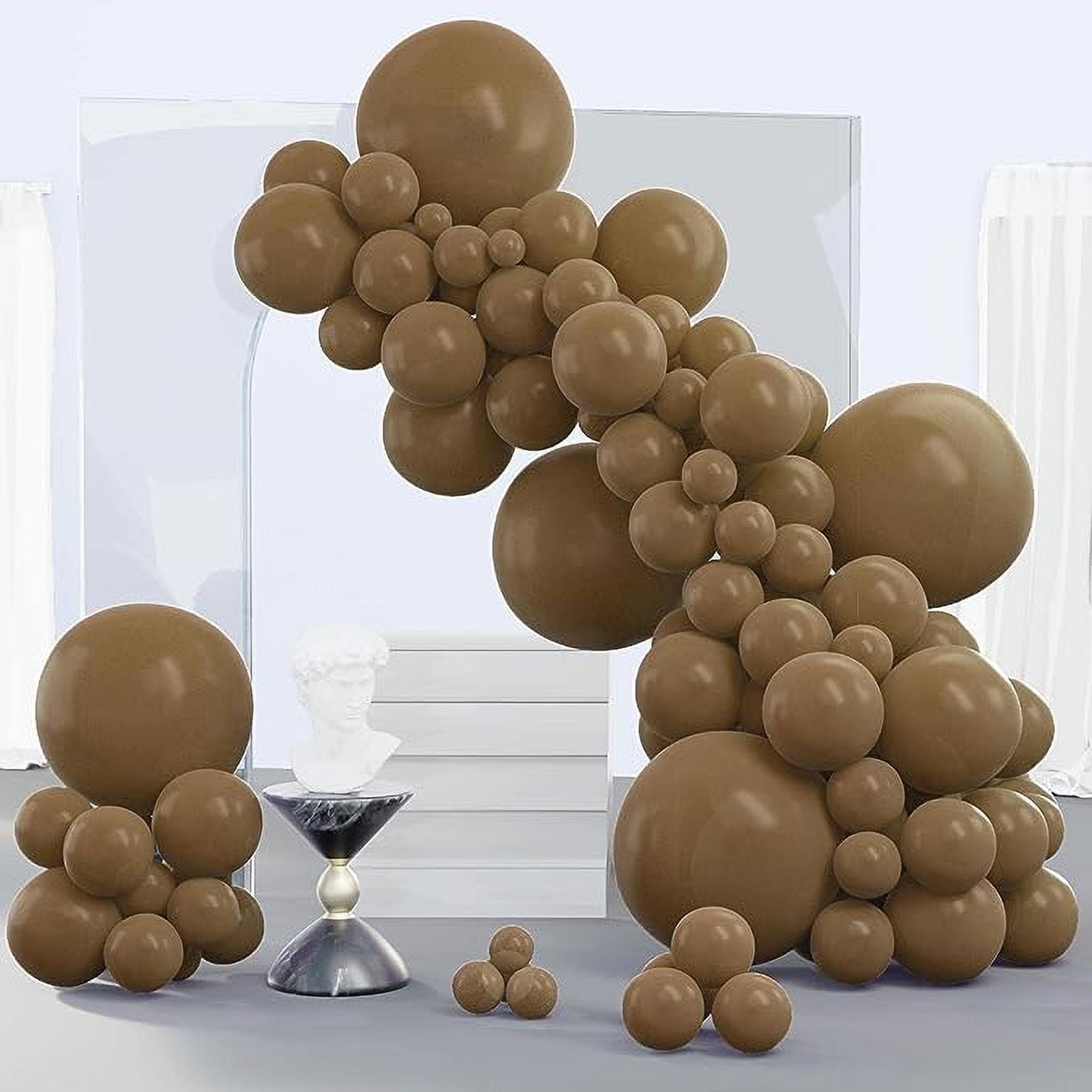 PartyWoo Coffee Brown Balloons, 140 pcs Latex Balloons for Garland and ...