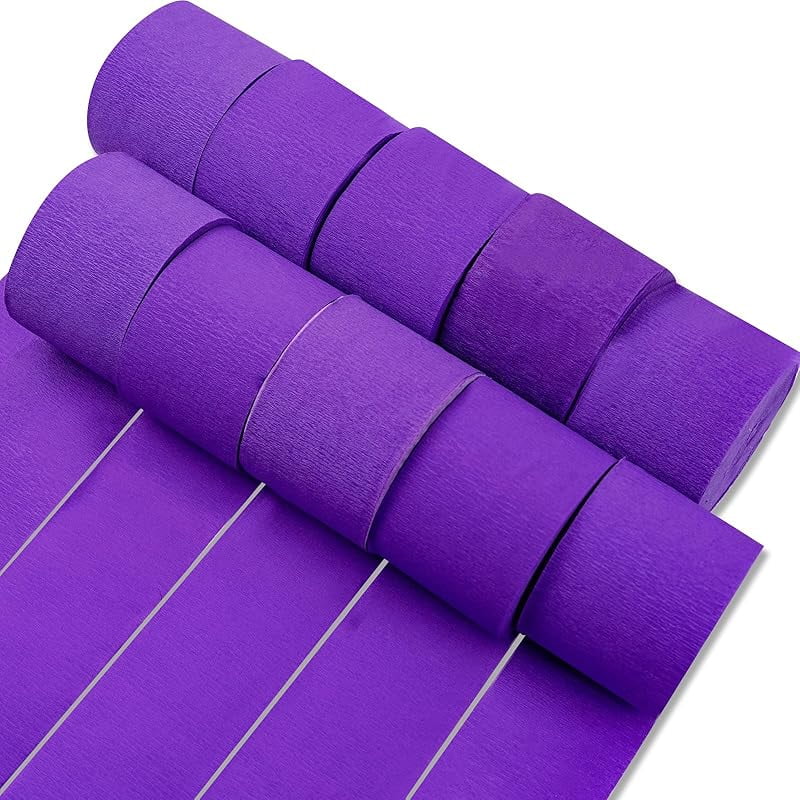 PartyWoo Crepe Paper Streamers 10 Rolls 820ft, Pack of Crepe Paper ...