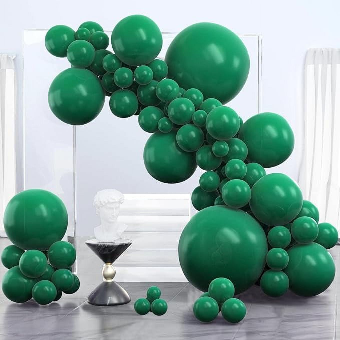 PartyWoo 100pcs Hunter Green Balloons in Various Sizes (36, 18, 12, 10, 5 Inch) for Party Decor ...
