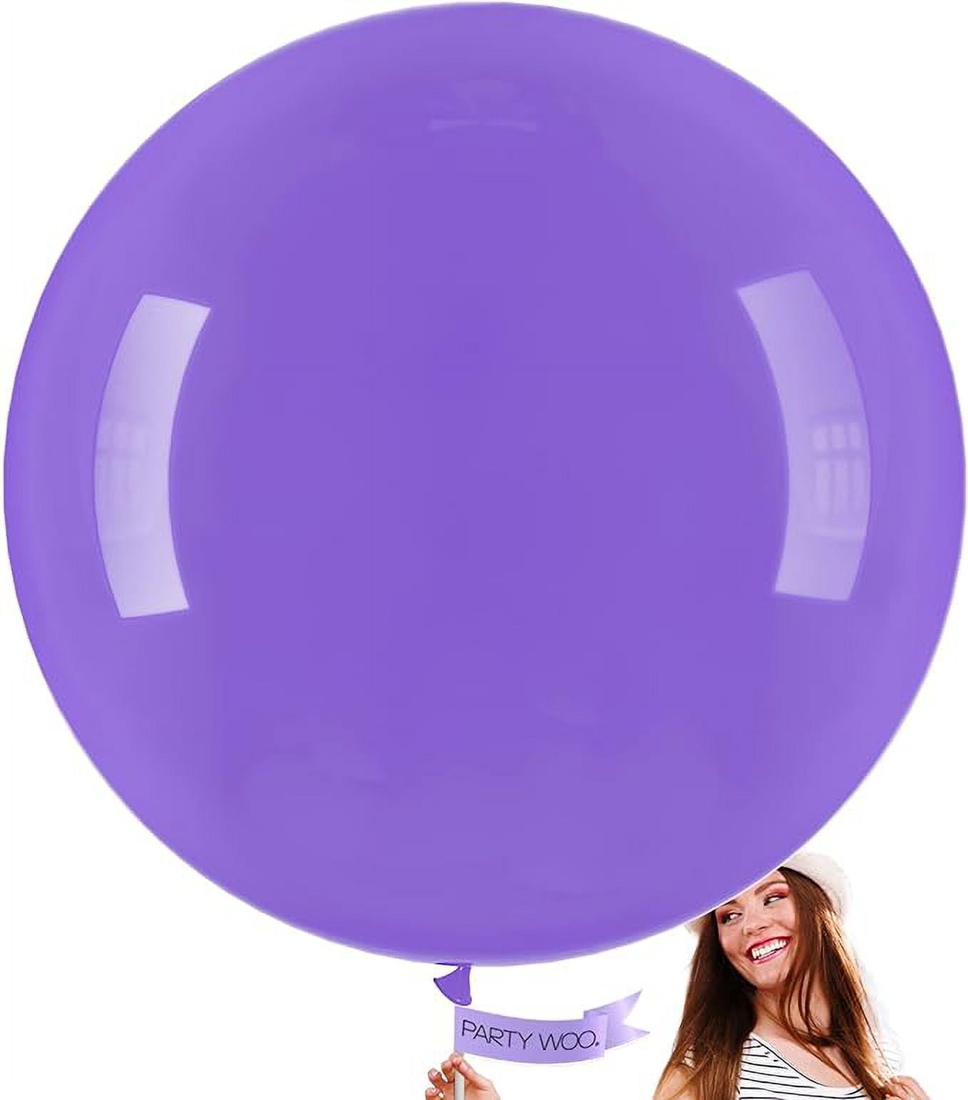 PartyWoo Lavender Balloons, 4 pcs 36 Inch Large Light Purple Balloons, Big Purple Balloons for ...