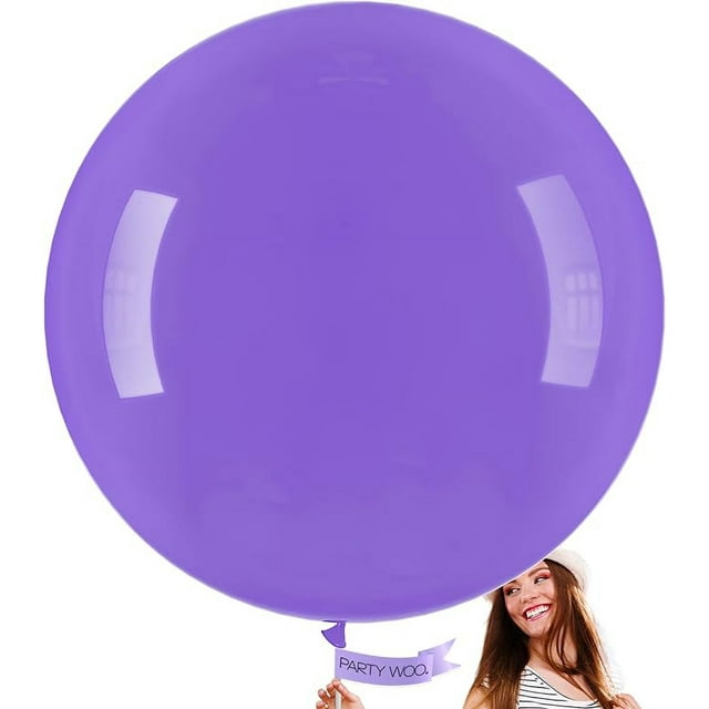 PartyWoo Lavender Balloons, 4 pcs 36 Inch Large Light Purple Balloons ...