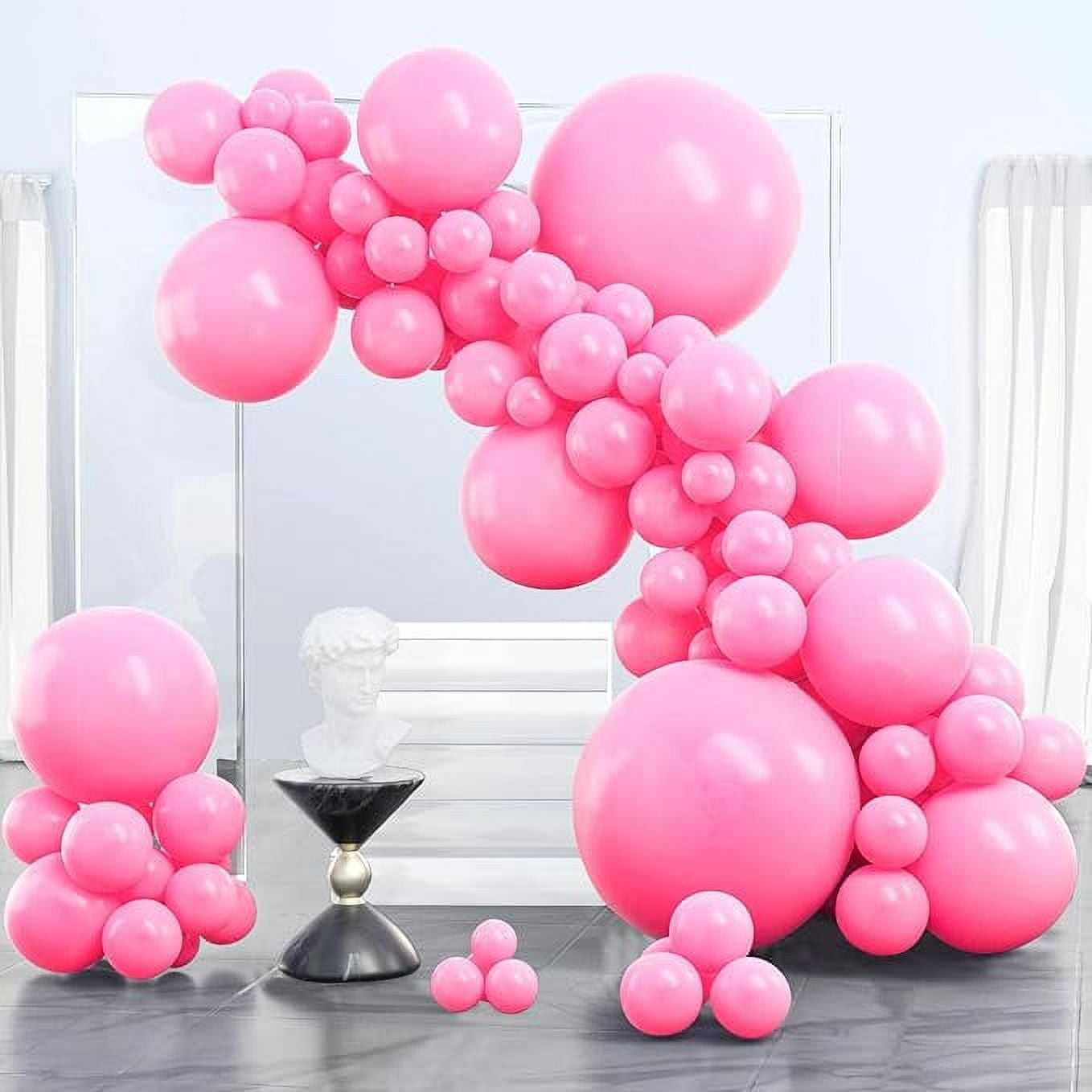 PartyWoo Magenta Pink Balloons, 100 pcs Hot Pink Balloons Different ...