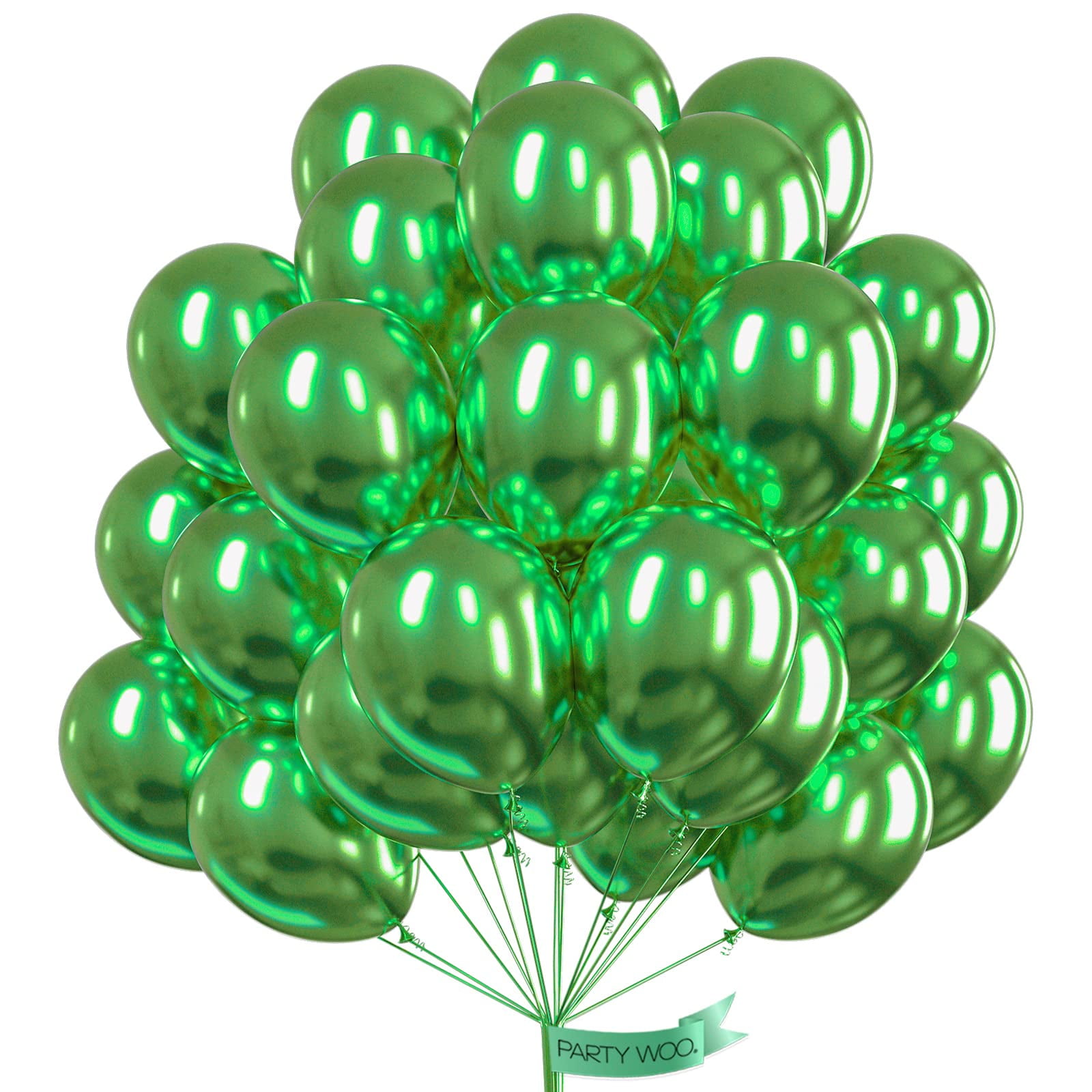 PartyWoo Metallic Apple Balloons, 50 pcs H2FSD12 Metallic Balloons ...