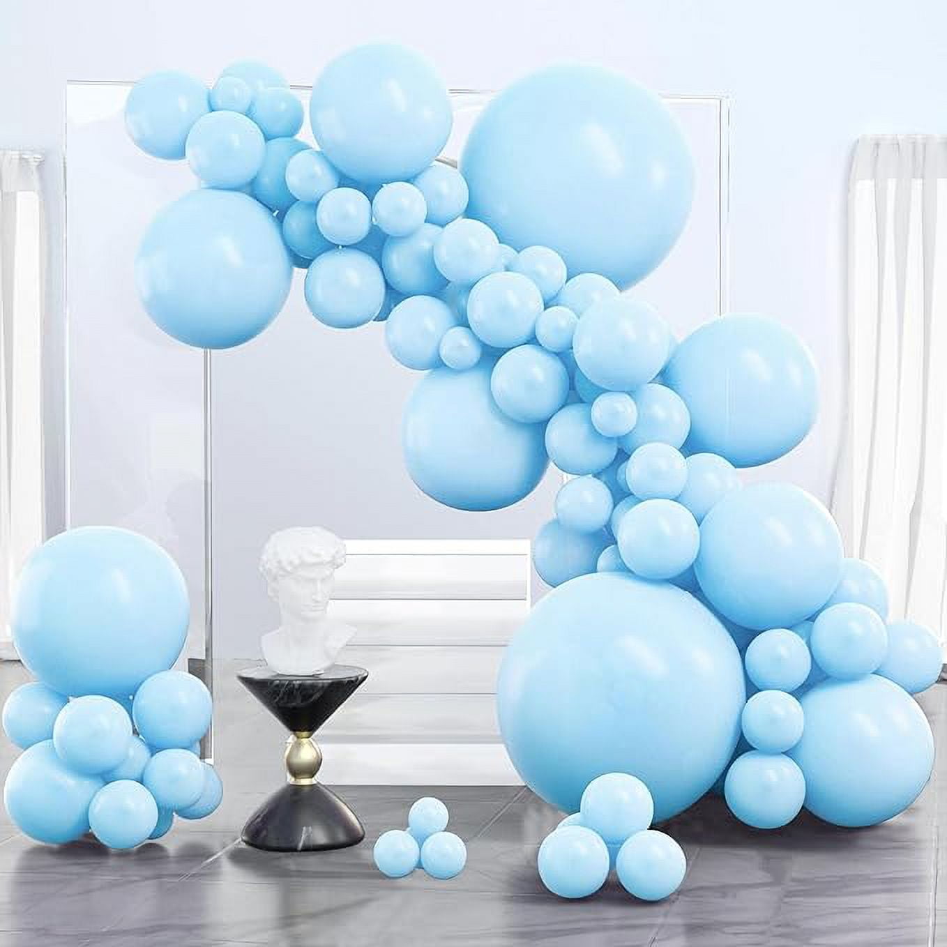 PartyWoo Pastel Blue Balloons, 100 pcs Variety Pack (36-5 Inch) for ...