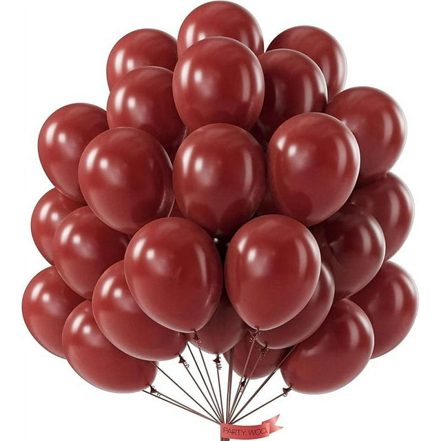 Decorative PartyWoo Ruby Red Balloons, 100 pcs 12 Inch for Birthday ...