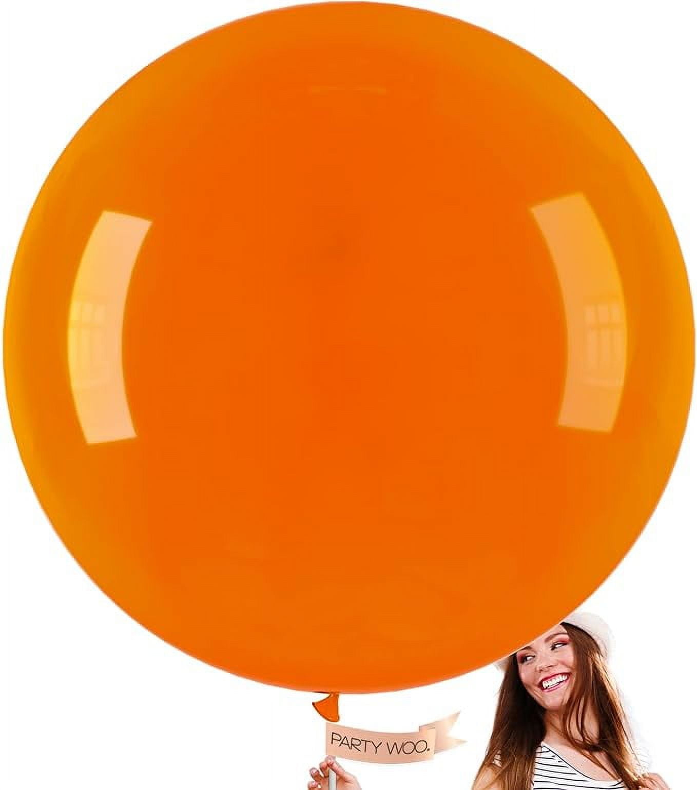PartyWoo Tangerine Orange Balloons, 4 pcs 36 Inch Large Dark Orange ...