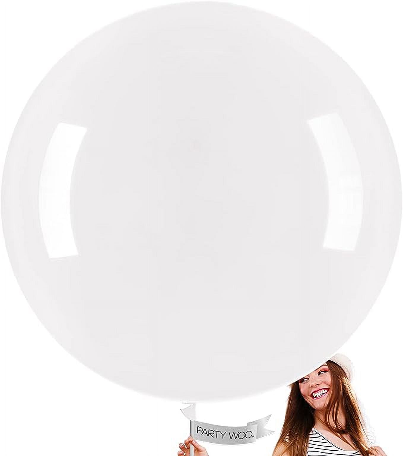 PartyWoo White Balloons, 4 pcs 36 Inch Large Matte White Balloons, Big ...