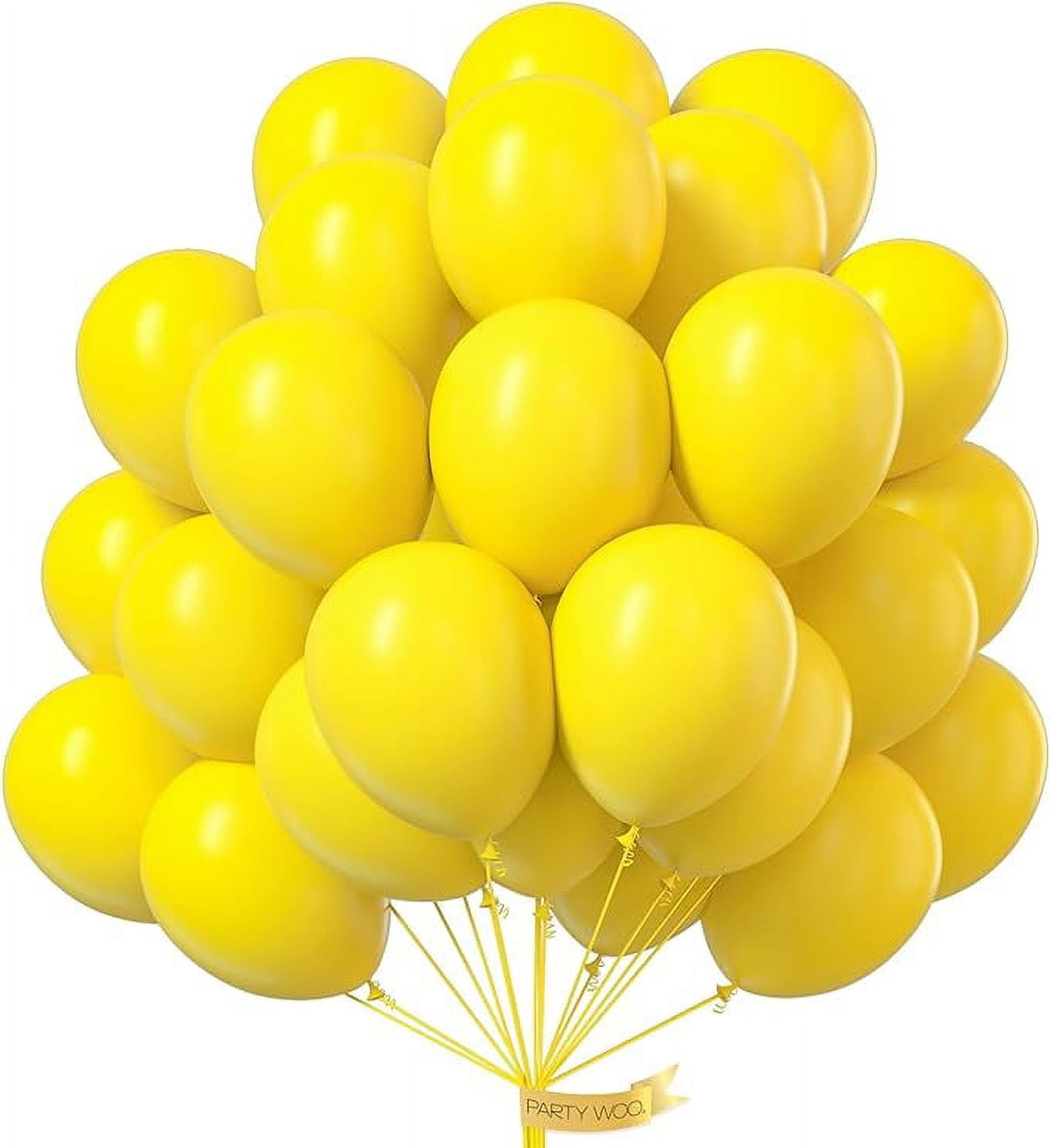 Partywoo Yellow Balloons 100 Pcs 12 Inch Matte Yellow Balloons Yellow