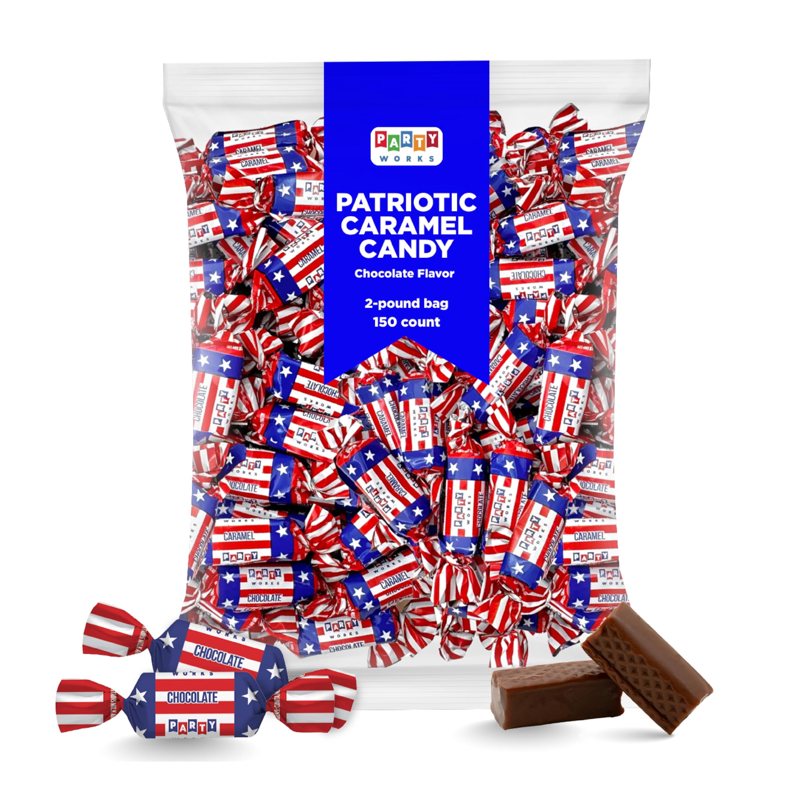 PartyWorks Patriotic Candy - YYF14 2 Pound Pack (About 150 Count ...