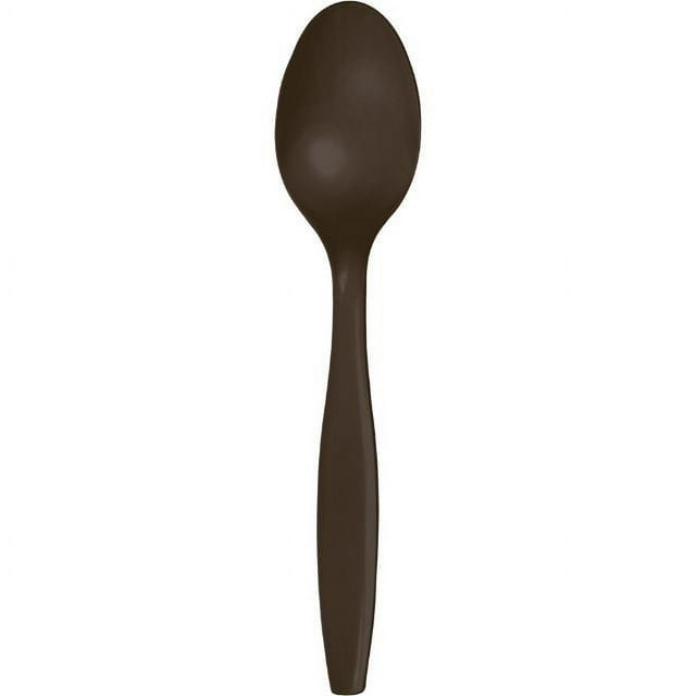 Partypro 010398 Chocolate Brown Spoon (24Ct.) - Walmart.com