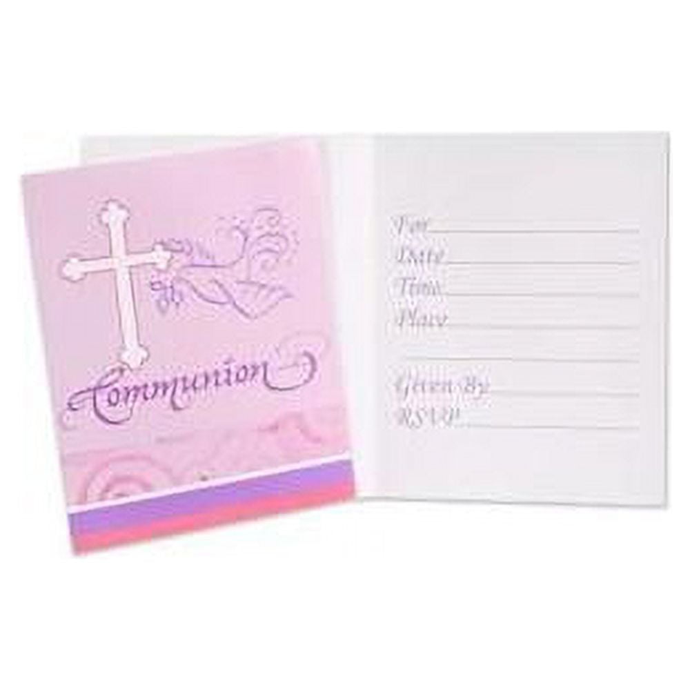 Partypro 893144 Faithful Pink Communion Invitation - Walmart.com