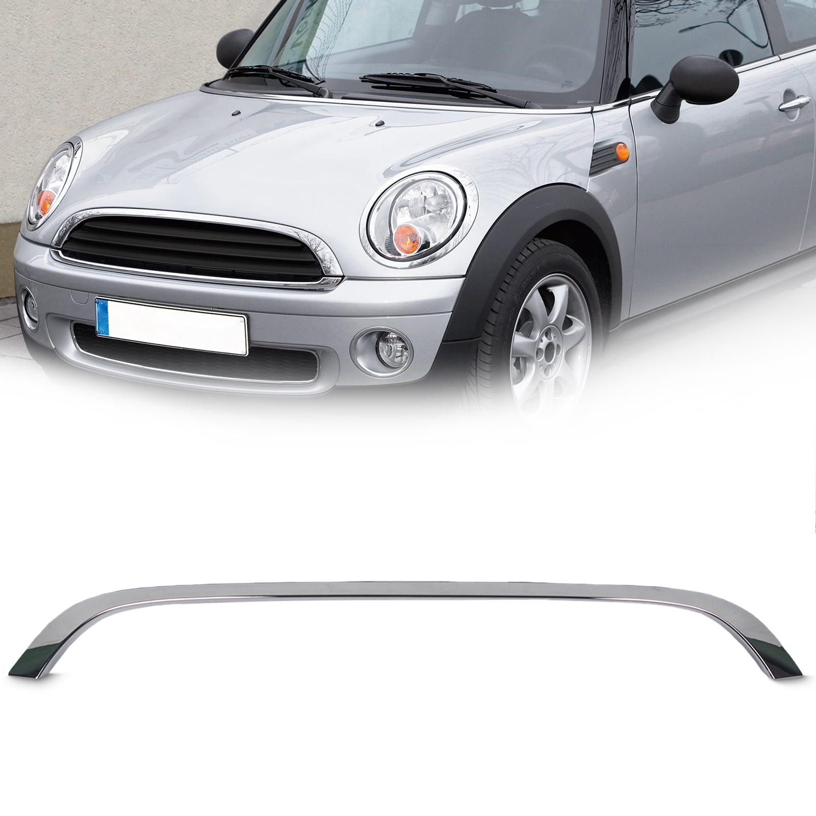 Partzer Chrome Hood Trim Moulding Molding Fits for 2007-2015 Mini ...