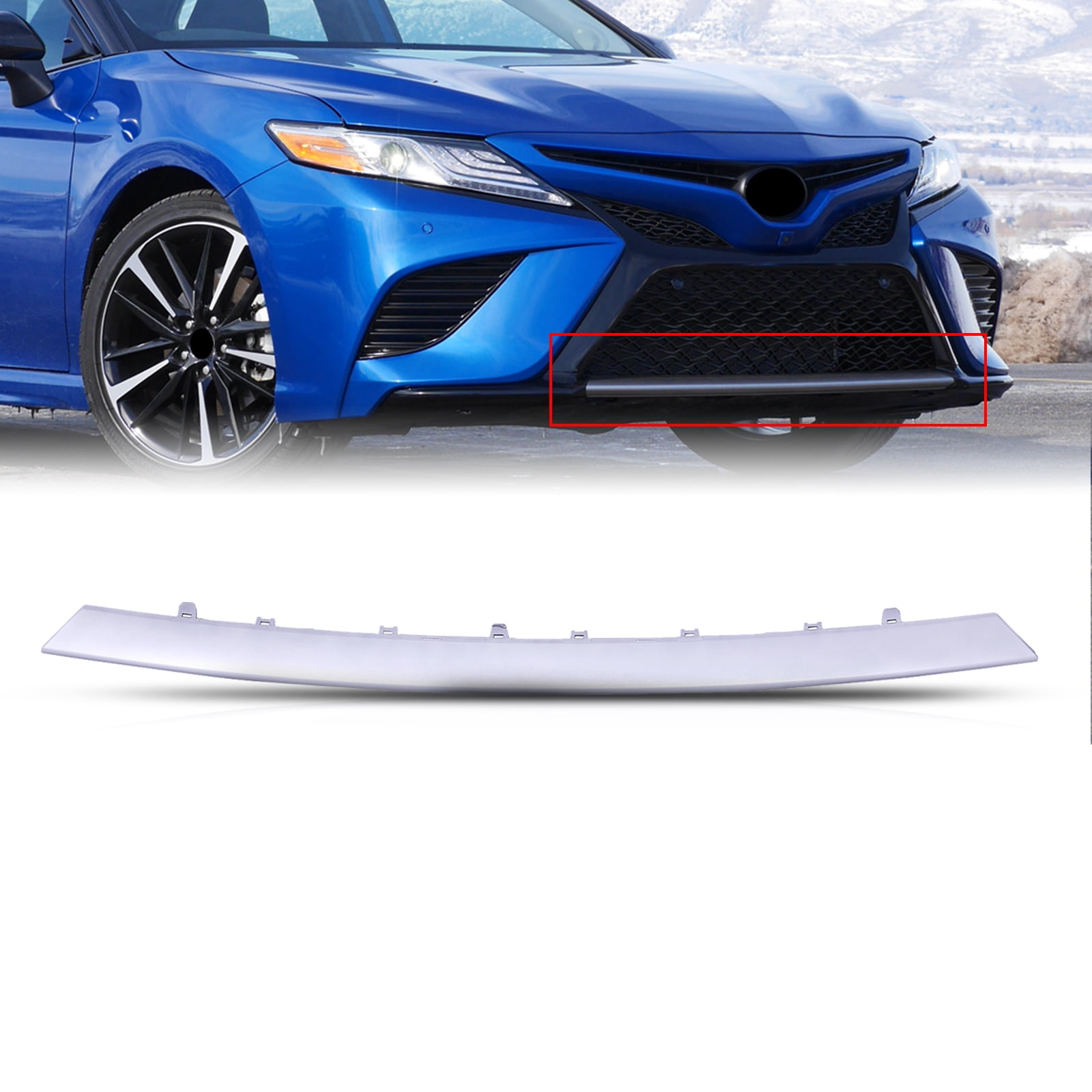 Partzer Front Bumper Grille Lower Molding Trim Fits for 2018 2019 2020 ...