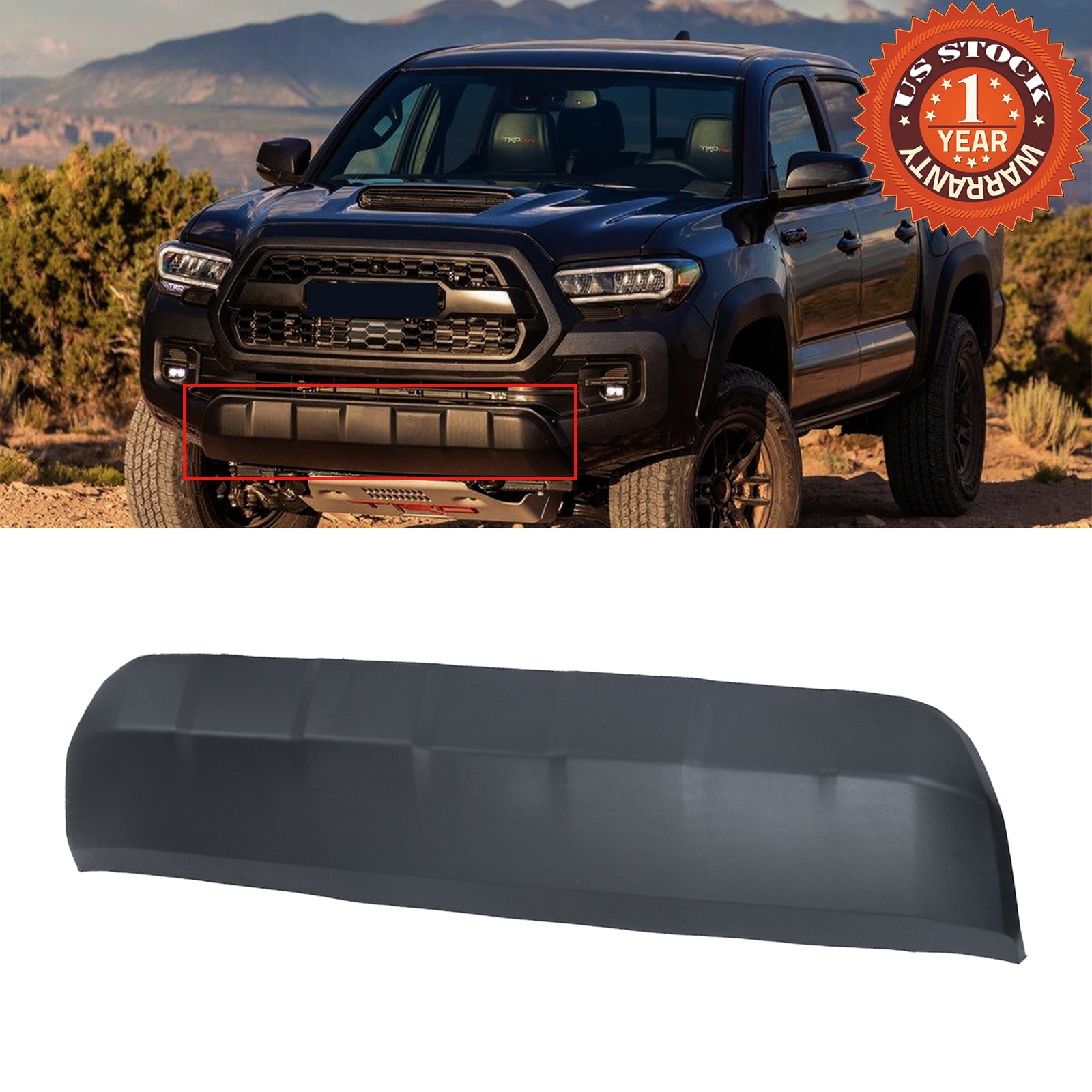 Partzer Front Bumper Lower Valance Panel Skid Plate Fits for 2016-2022 ...