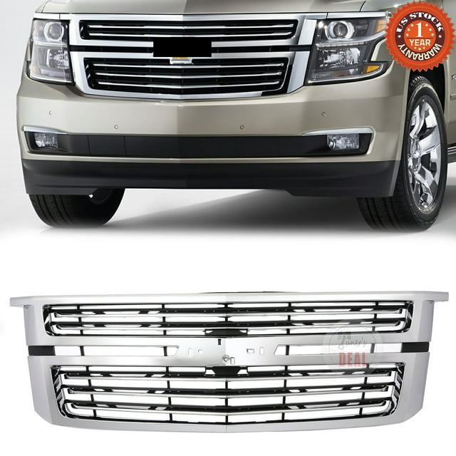 Partzer Front Upper Suburban LTZ Style Main Chrome Grille Fit 2015-2020 ...