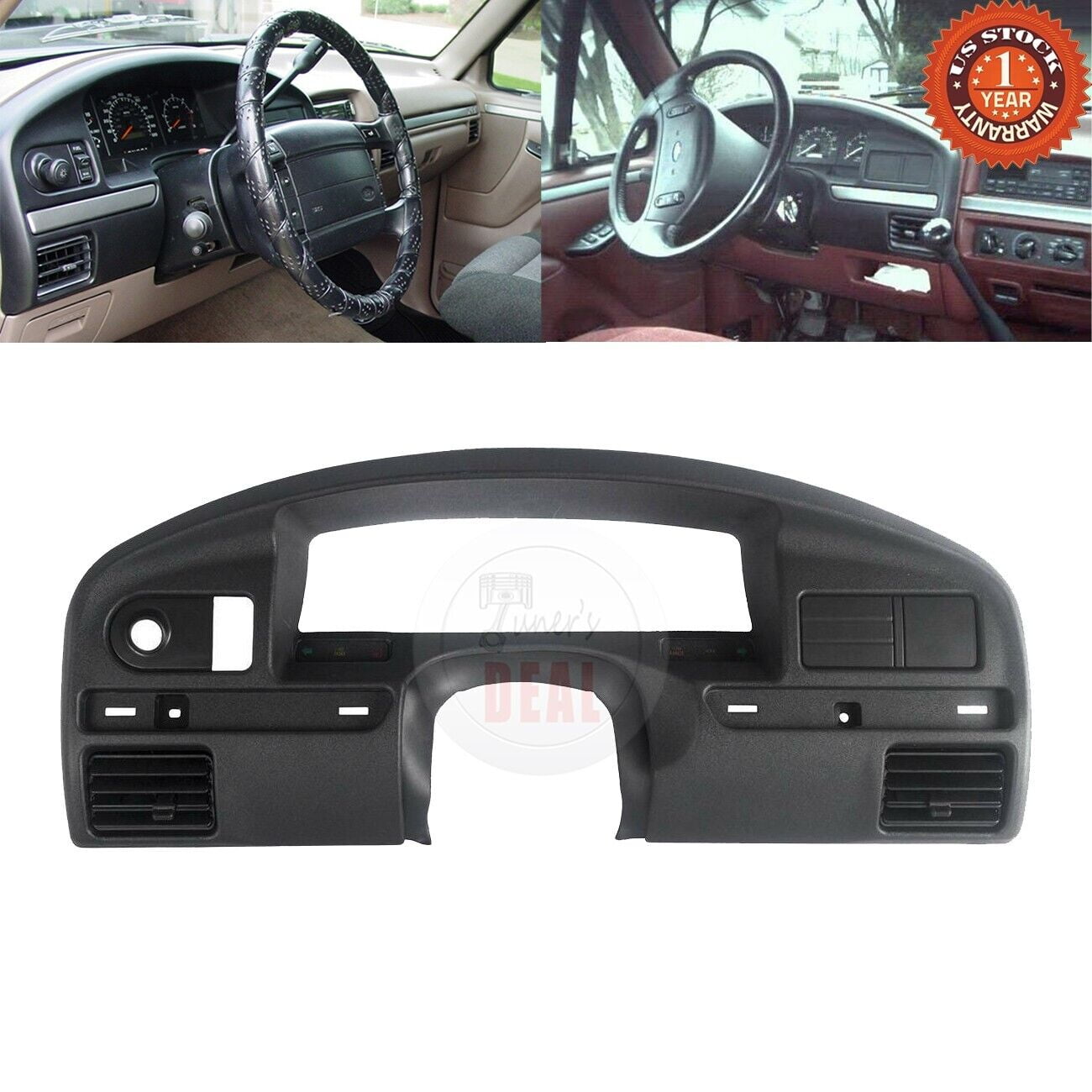 Partzer Instrument Dash Cover Cluster Bezel Fits for GAS 1994-1997 Ford ...