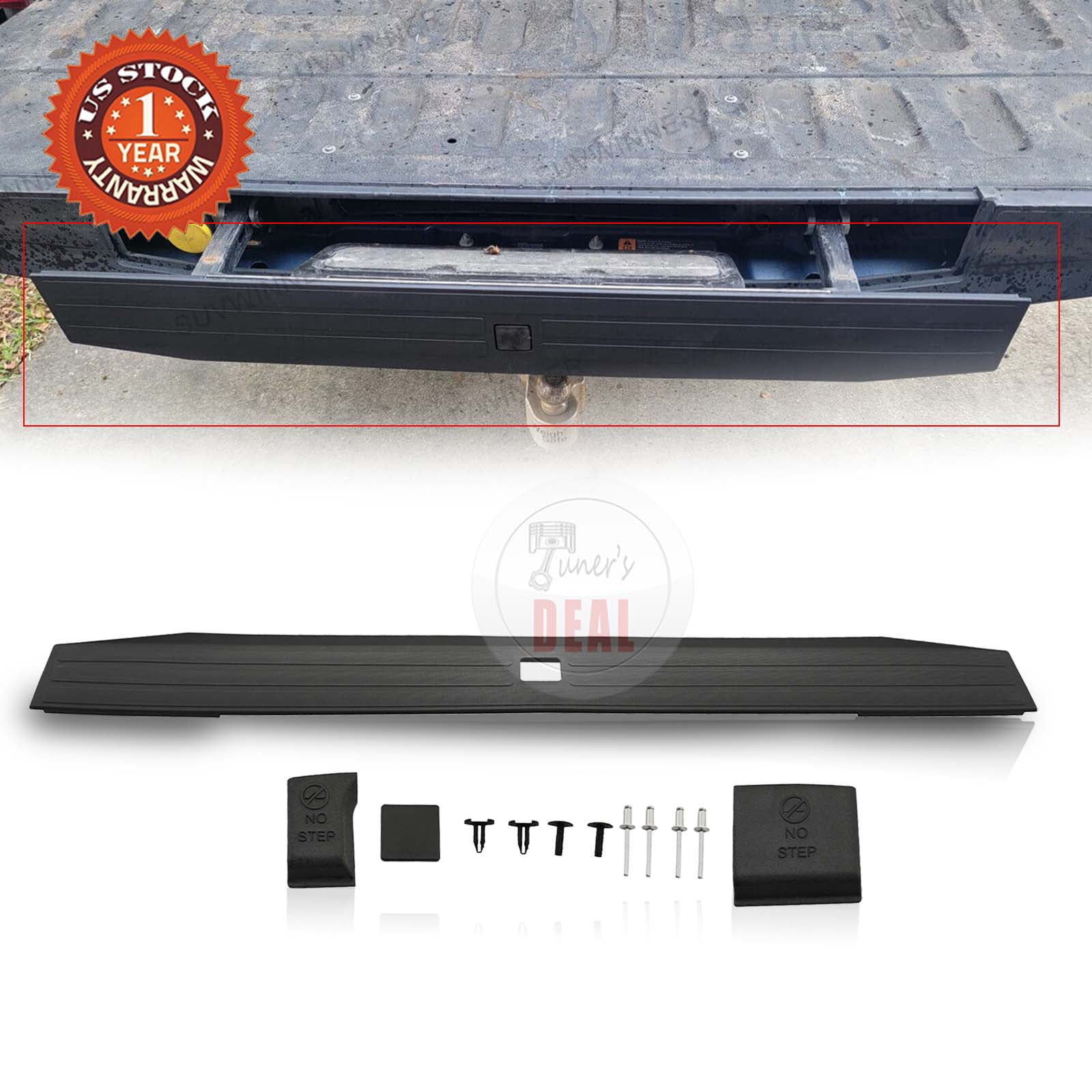 Partzer Tailgate Molding Top Trim Cap Flex Step for 2017-2022 Ford F250 ...