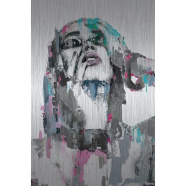 Parvez Taj Peacock Art Print on Brushed Aluminum - Walmart.com