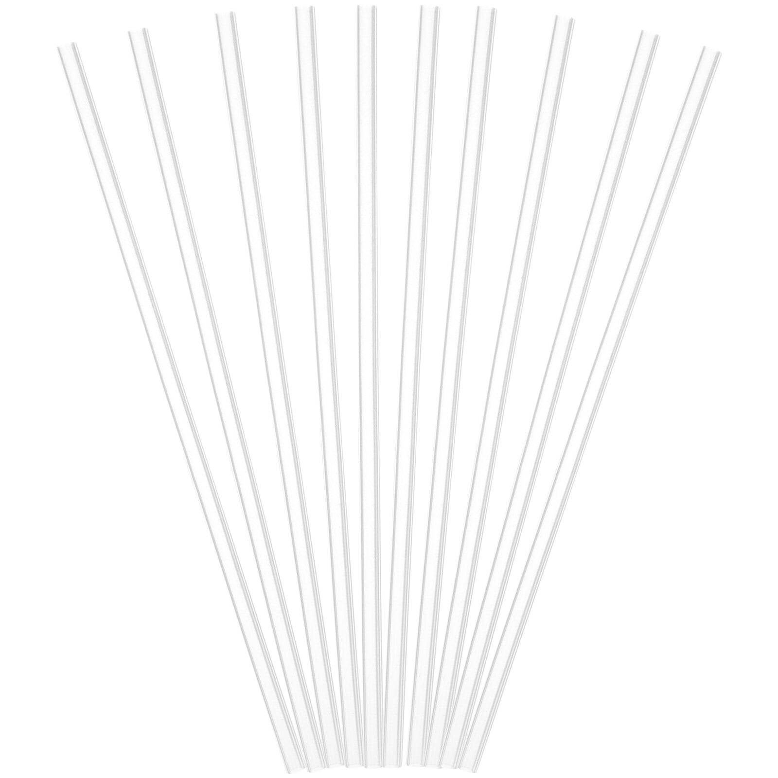 Parvistic 10 pcs Clear Straws Reusable Silicone Straws Long Silicone ...
