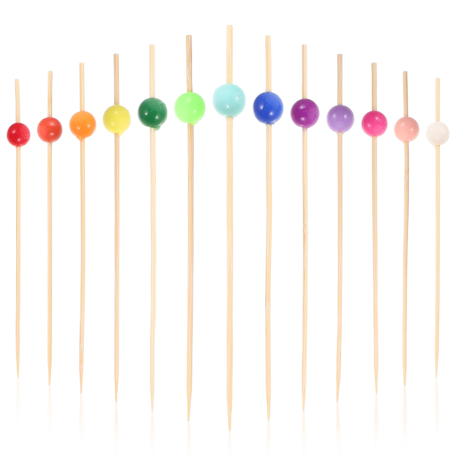 Assorted Color Bamboo Decorative Cocktail Picks 100pcs for Home Use ...