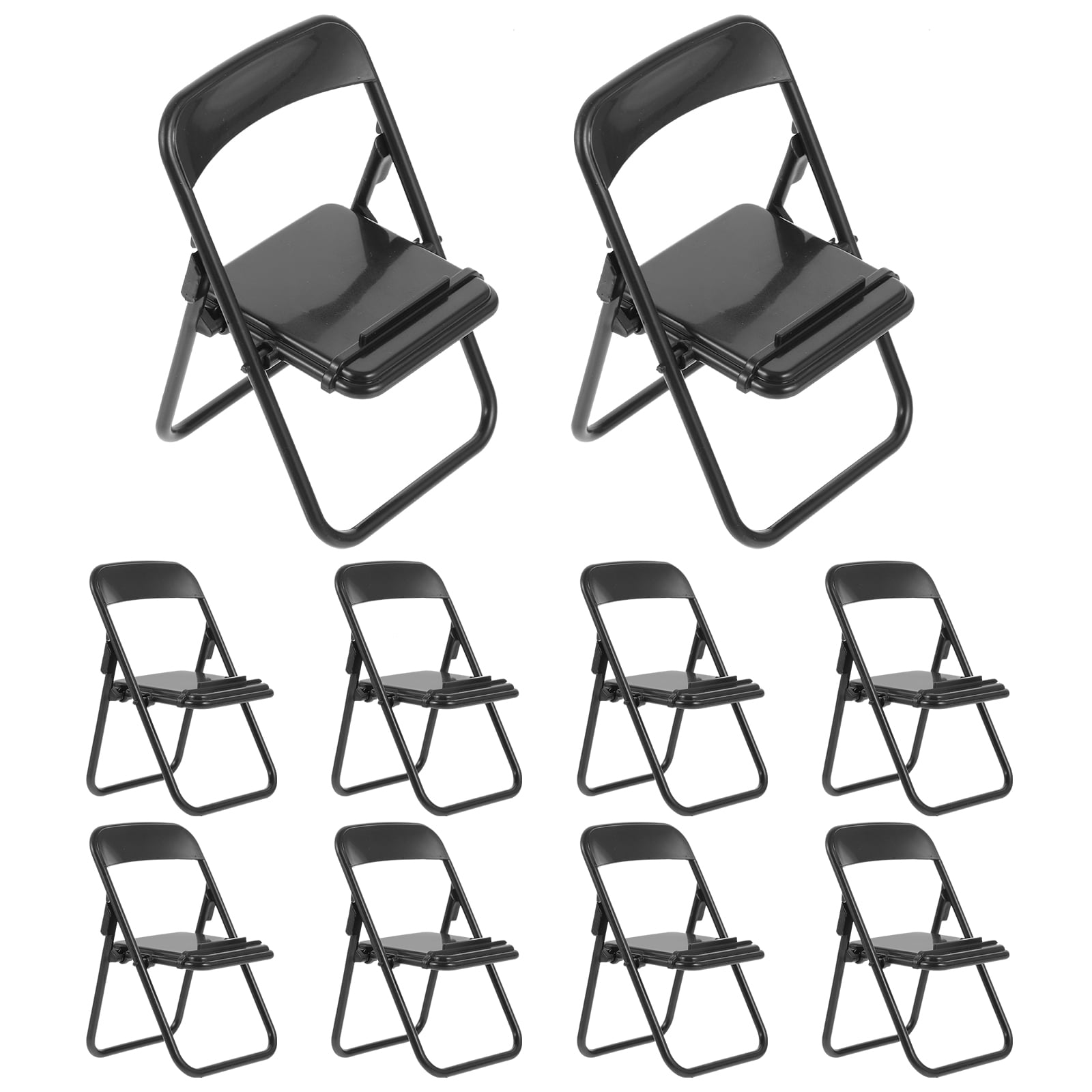 Parvistic 10Pcs Mini Folding Chair Chair Shape Phone Stand Mini Chair ...
