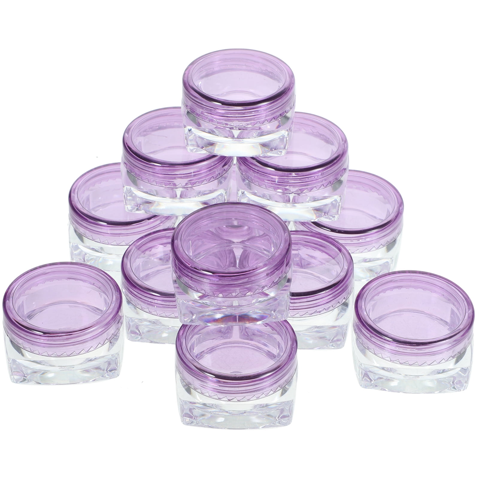 HOMEMAXS Purple Plastic Cream Containers for Storage Use Wide Mouth ...