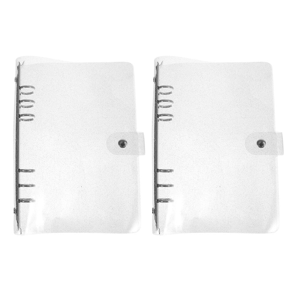 Parvistic 2Pcs Notebook PVC Cover Loose-leaf Planner Shell Six Ring ...