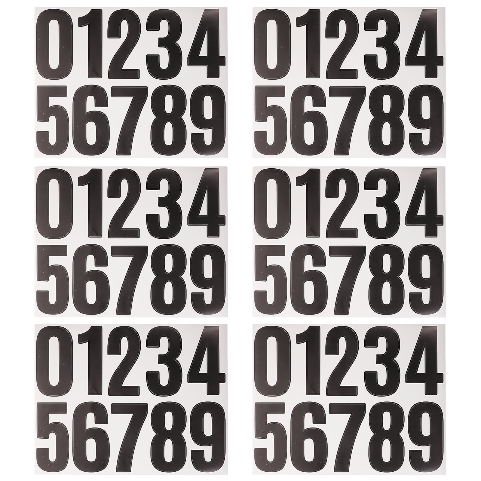 Parvistic 6 Sheets Large Number Stickers Adhesive Numbers Stickers for ...