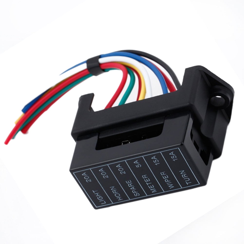 Parvistic 6-Way 2-Input Fuse Holder Standard Circuit Fuse Board with ...