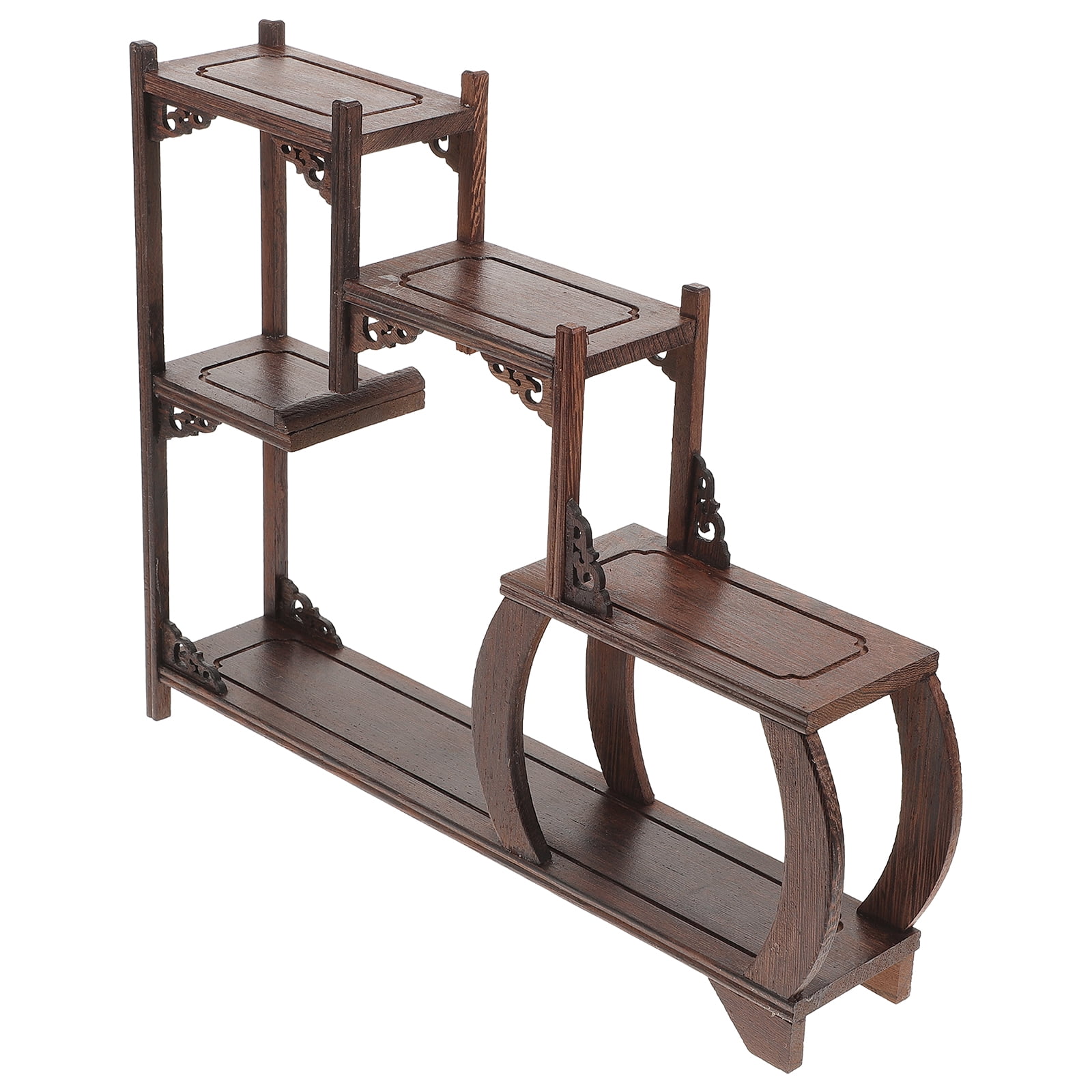 Parvistic Wooden Antique Shelf Curio Display Rack Antique Display Stand ...