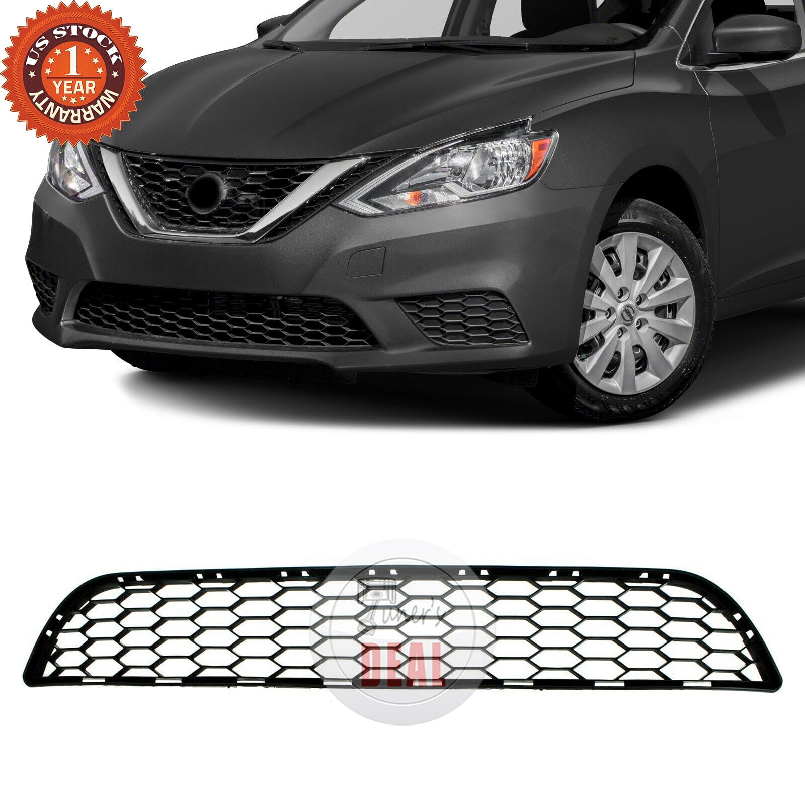 Parzter Bumper Lower Grille Grill Assembly Front Fits 2016-2019 Nissan ...