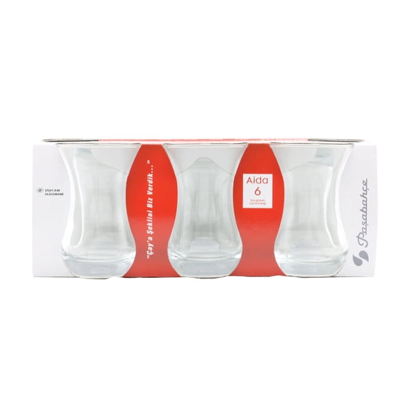 Pasabahce Aida Tea Glass 6 Pcs Set, 5.4 Oz (160 Cc), 62511 - Walmart.com