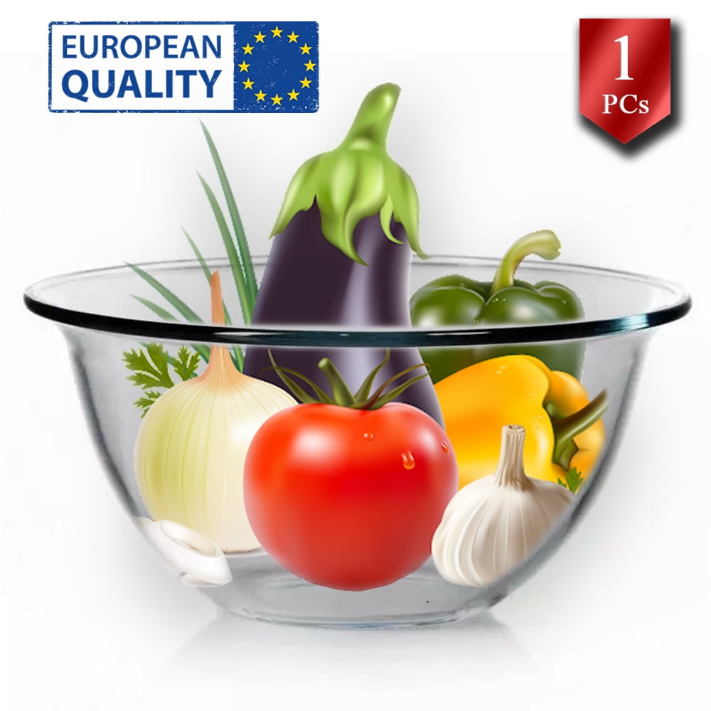 Pasabahce Big Prep 102 oz Clear Glass Mixing Bowl, Microwave Safe, for ...