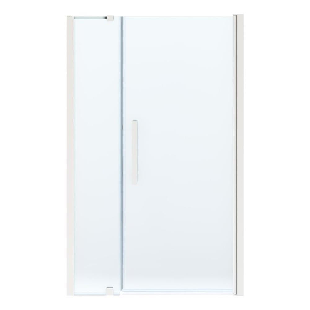 Pasadena 48 x 36 x 74-3/4 Alcove Shower Kit with Base and Door in Satin ...