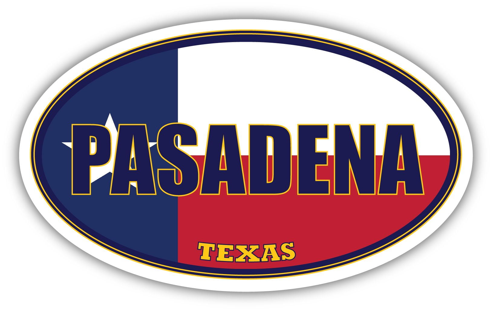 Pasadena City Texas State Flag | TX Flag Harris County Oval State ...