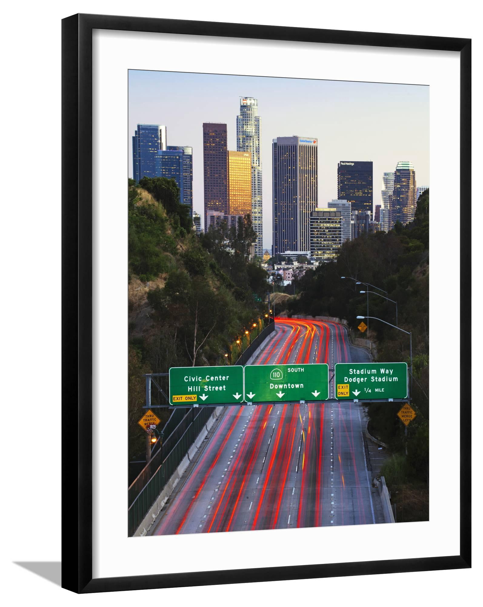 Art.com Pasadena Freeway (Ca Highway 110) Leading to Downtown Los ...