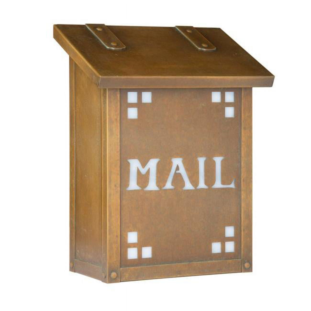 Pasadena Vertical Mailbox with Mail Stencil - Architectural Bronze ...