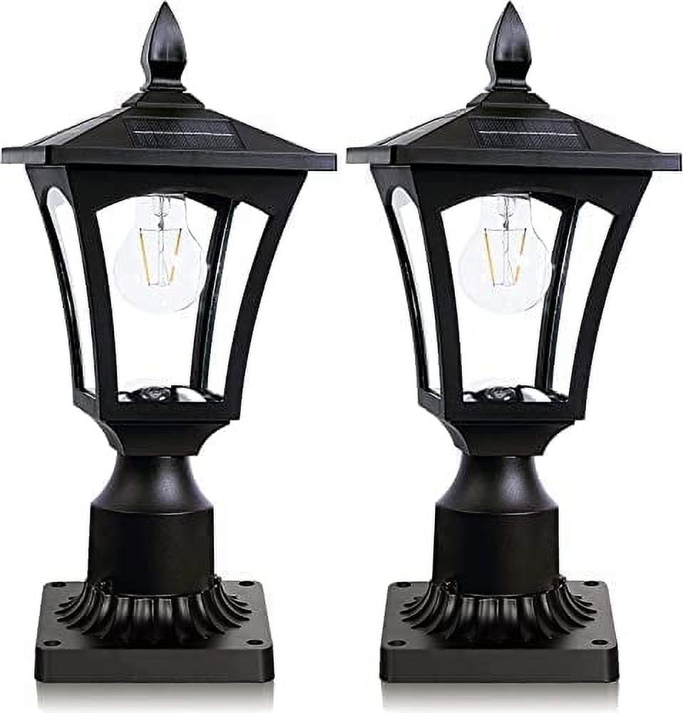 iGlow Outdoor Garden Solar Lamp Post Light w/ 2 Bright White SMD LED ...