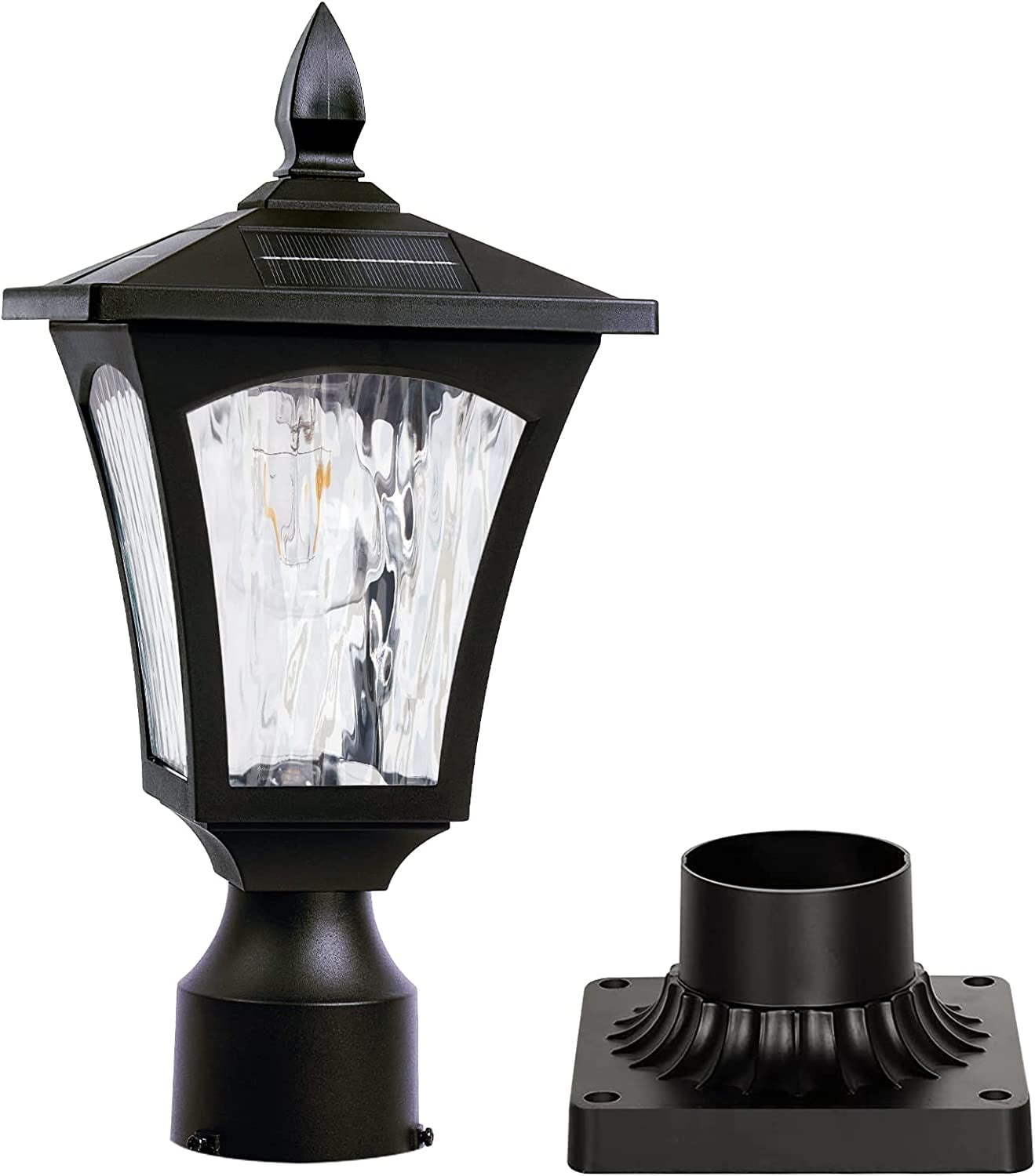 "Pasamic Solar Post Light, Dusk to Dawn Waterproof, Outdoor Garden Pole ...