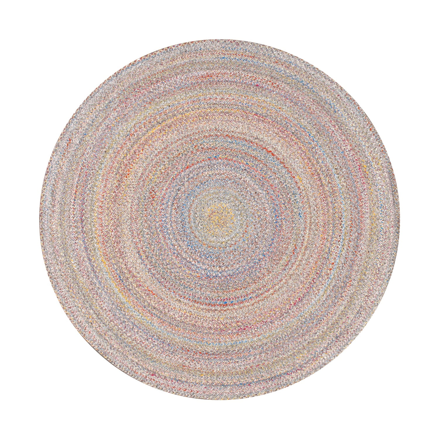 Pasargad Home Lagos 5' X 5' Hand Braided MultiColor Round Rug - All ...