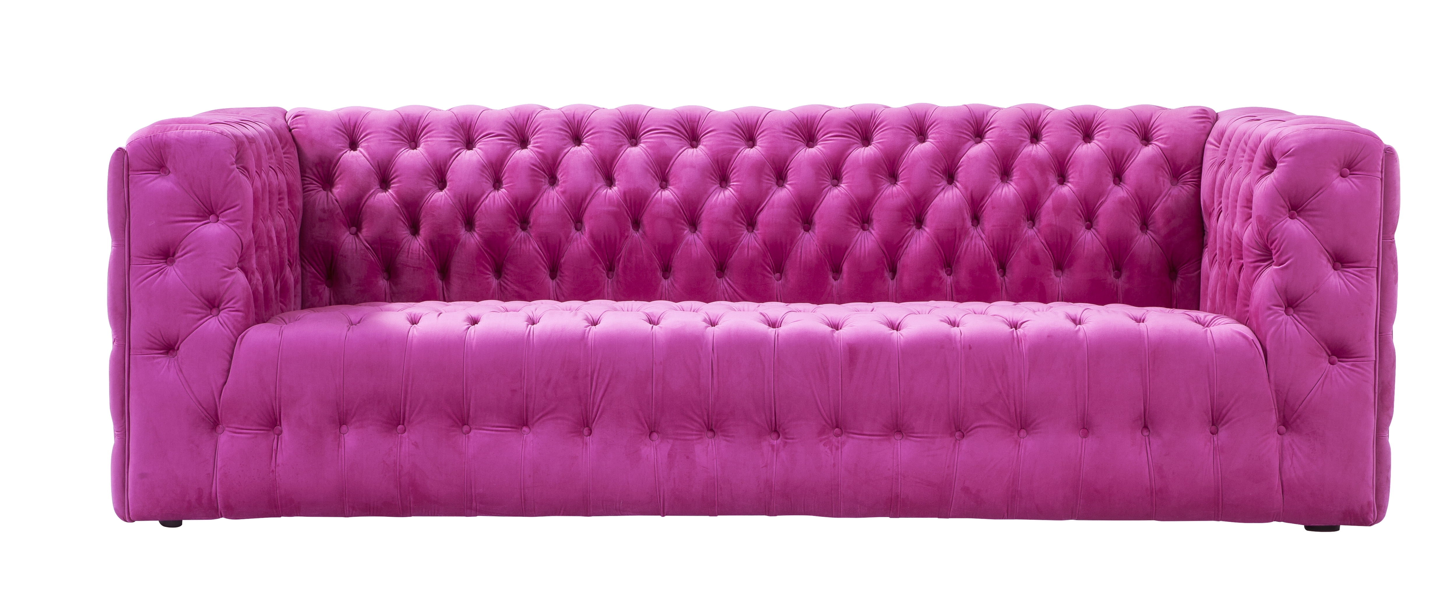 Pasargad Home Vicenza Collection Velvet Tufted Sofa, Fuschia - Walmart.com