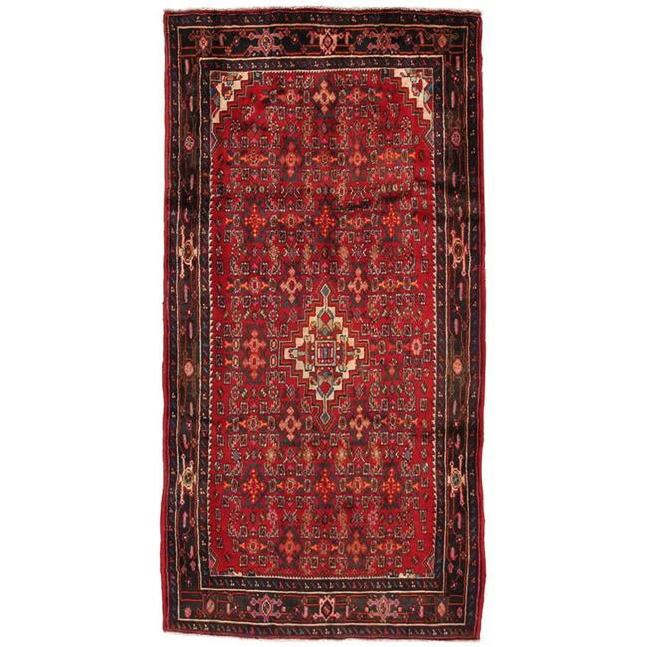 Pasargad Home Vintage Azerbaijan Red Lamb's Wool Area Rug - 5 ft. 0 in ...