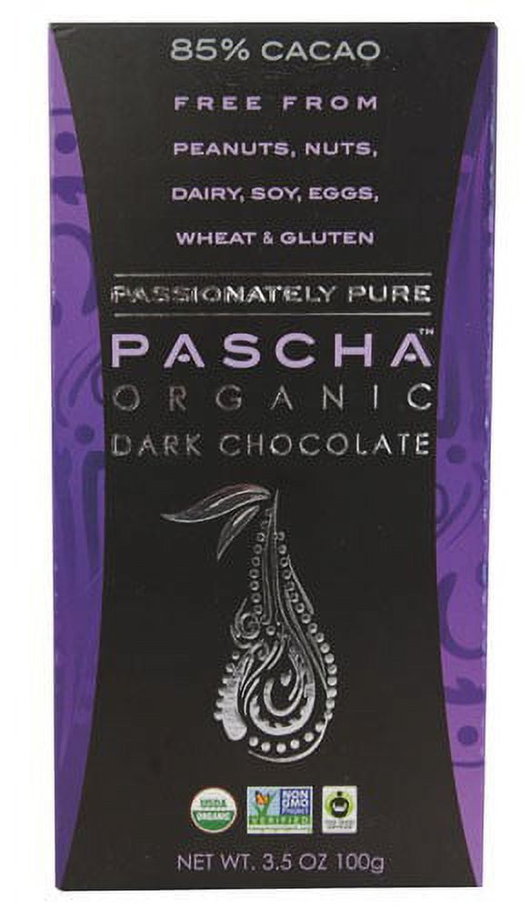 Pascha Organic Dark Chocolate 85% Cacao 3.5 oz - Walmart.com