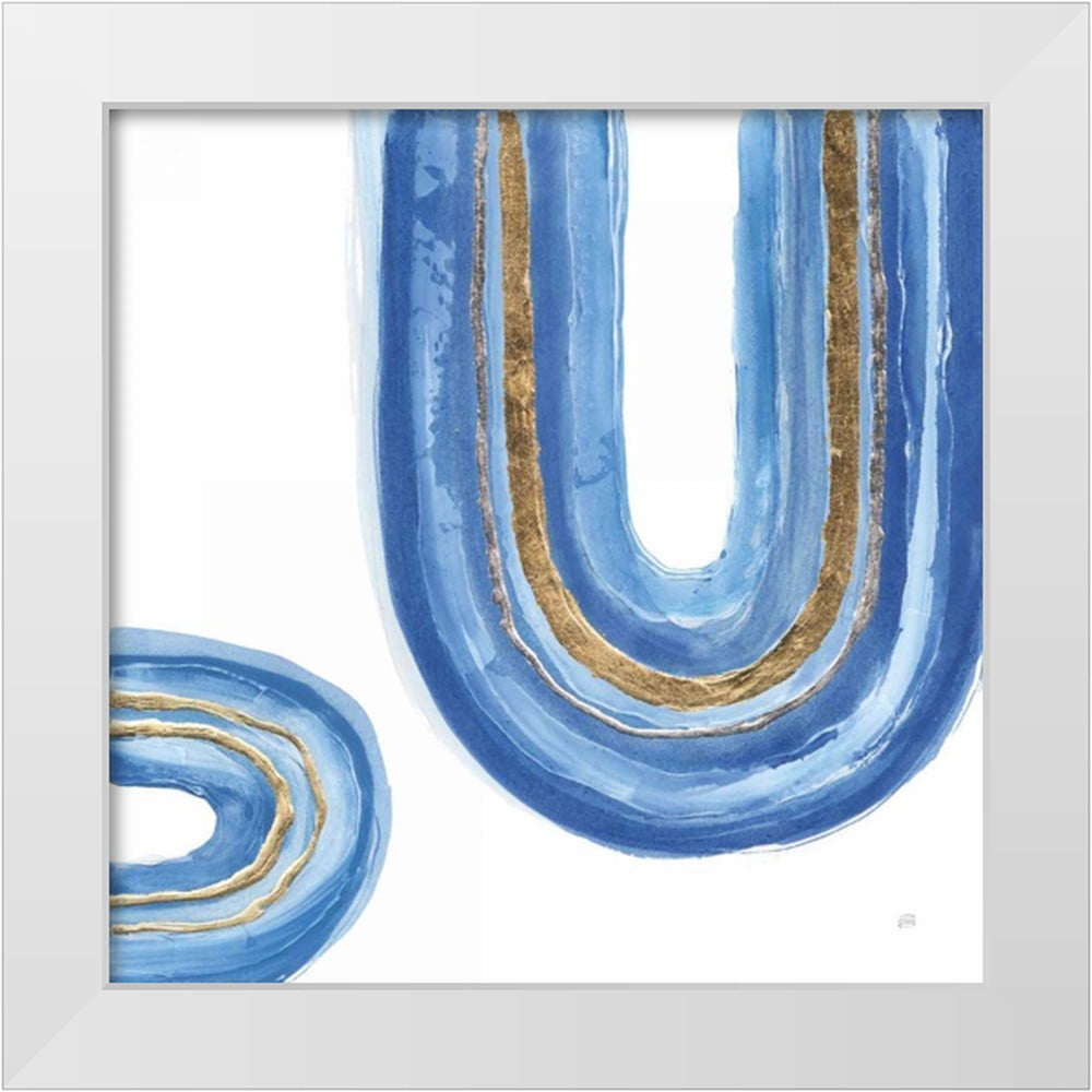 Paschke, Chris 12x12 White Modern Wood Framed Museum Art Print Titled - Gilded Rainbow IV ...