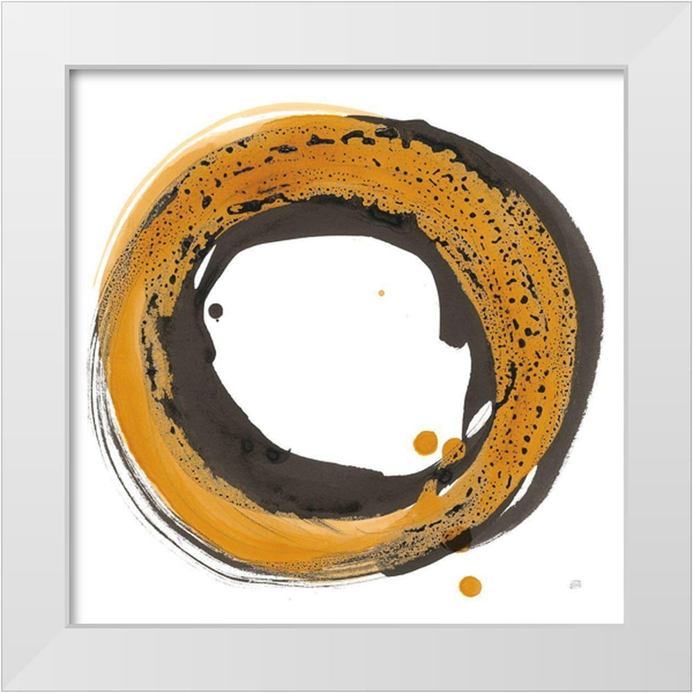 Paschke, Chris 15x15 White Modern Wood Framed Museum Art Print Titled - Amber Enso I - Walmart.com